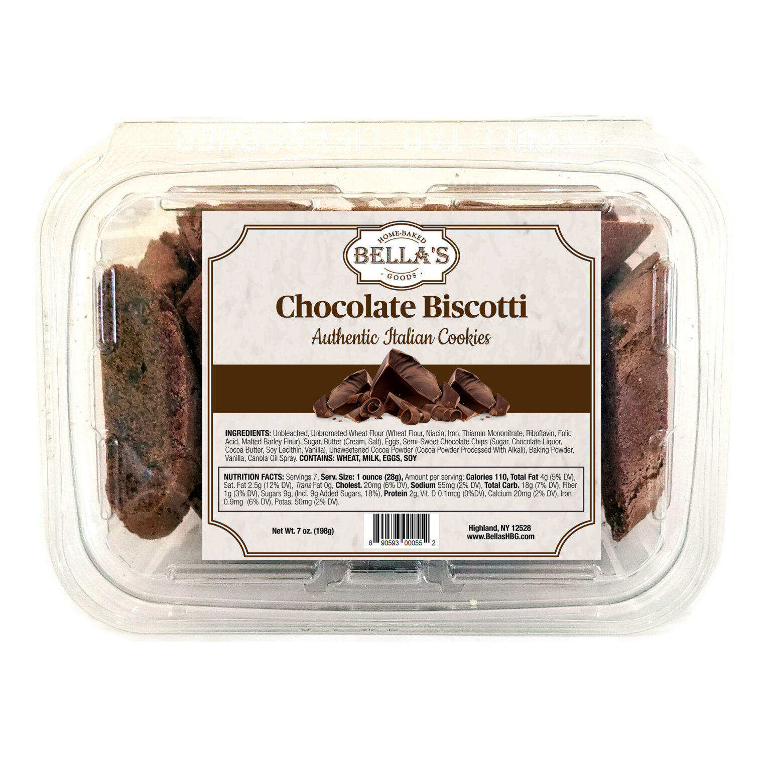 Chocolate Biscotti - Bella's Home Baked Goods